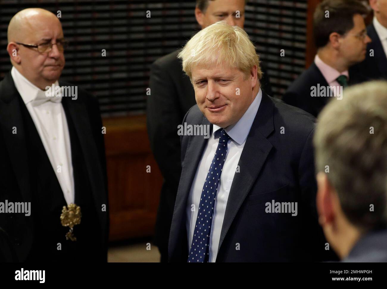 Britain's Prime Minister Boris Johnson, walks through the Commons ...
