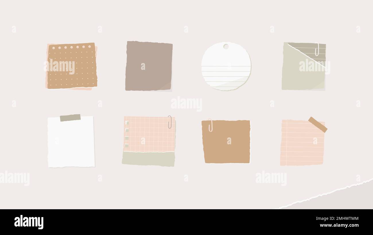 Colorful paper note collection wallpaper vector Stock Vector Image ...