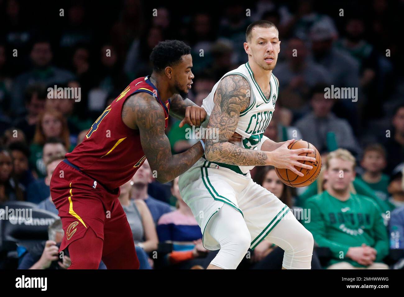 Cleveland Cavaliers' Jarell Martin left, defends against Boston Celtics ...