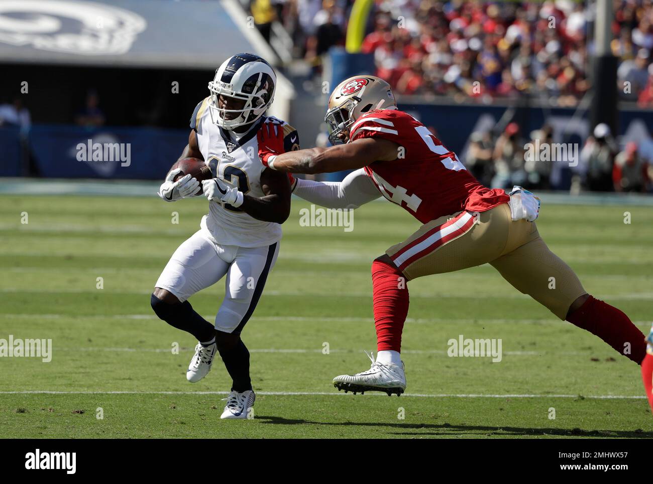 Los Angeles Rams wide receiver Brandin Cooks (12) runs next to San ...