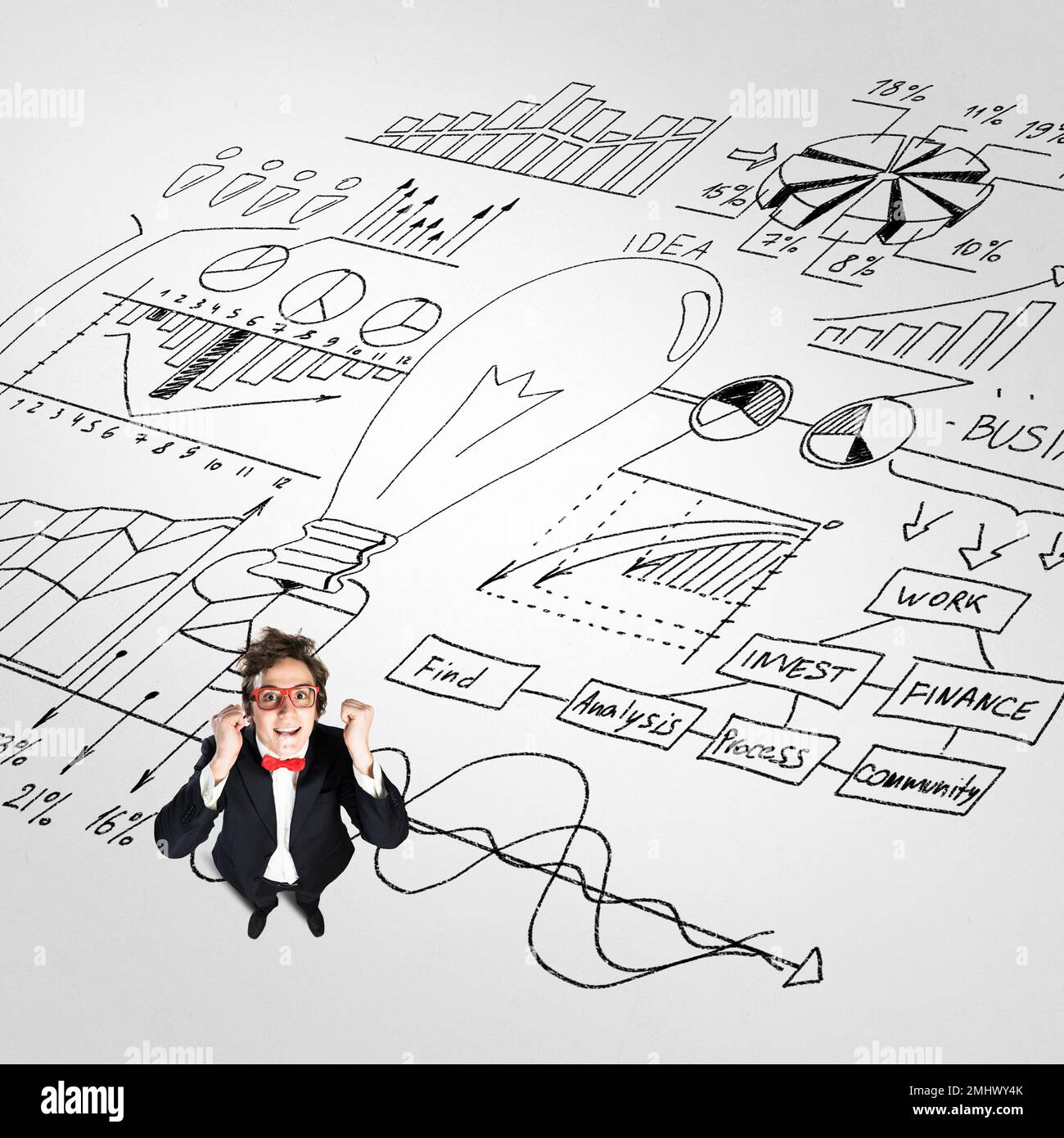 Funny man from top Stock Photo - Alamy