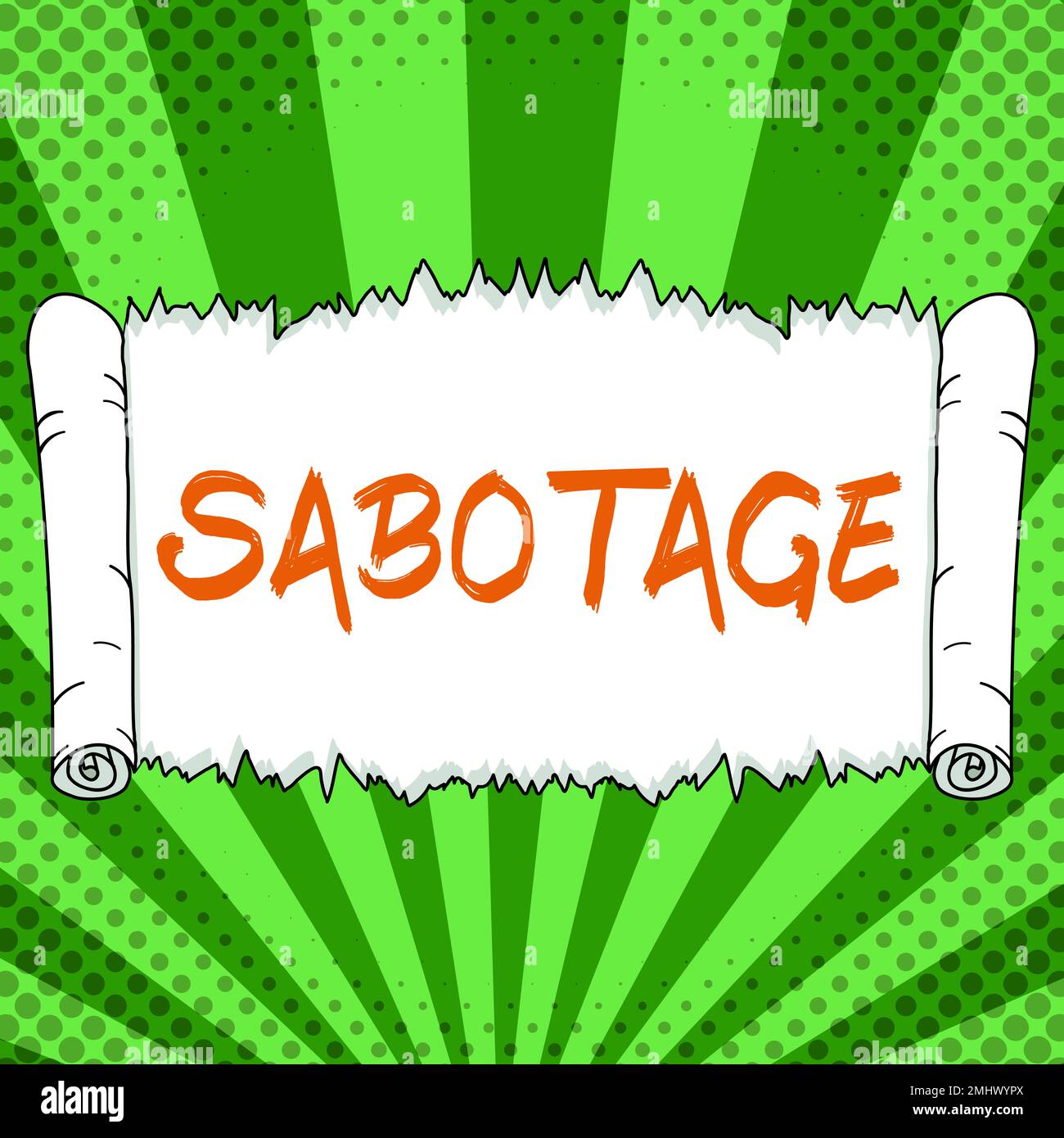 Sign displaying Sabotage. Business approach destruction of an employer ...