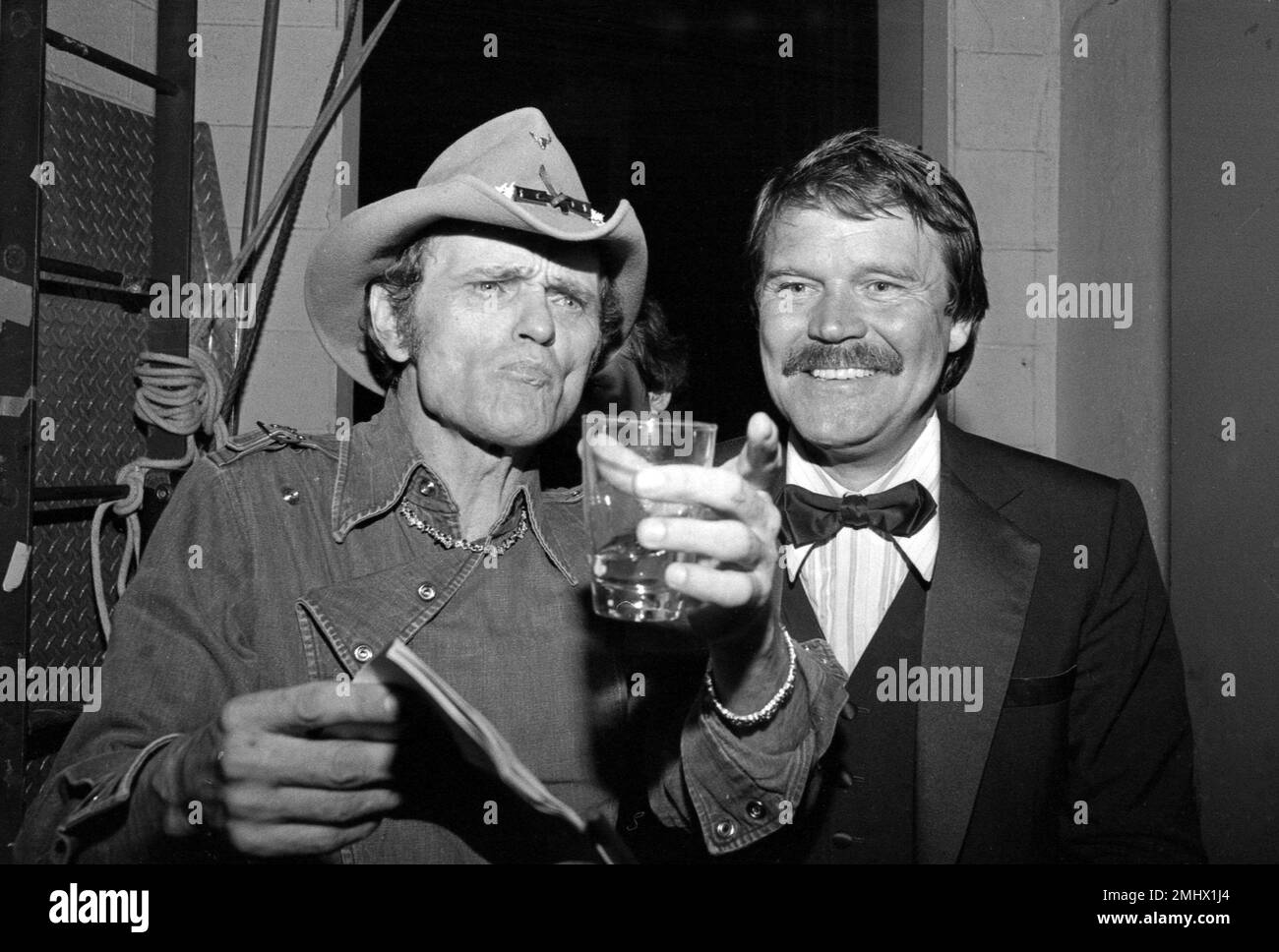 Glen Campbell and Jerry Reed at the opening of the Glen Campbell Golf ...