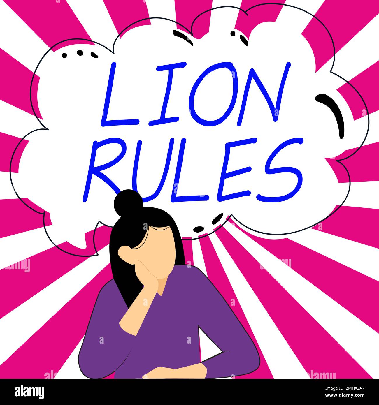 Conceptual caption Lion Rules. Internet Concept epitome of strength ...