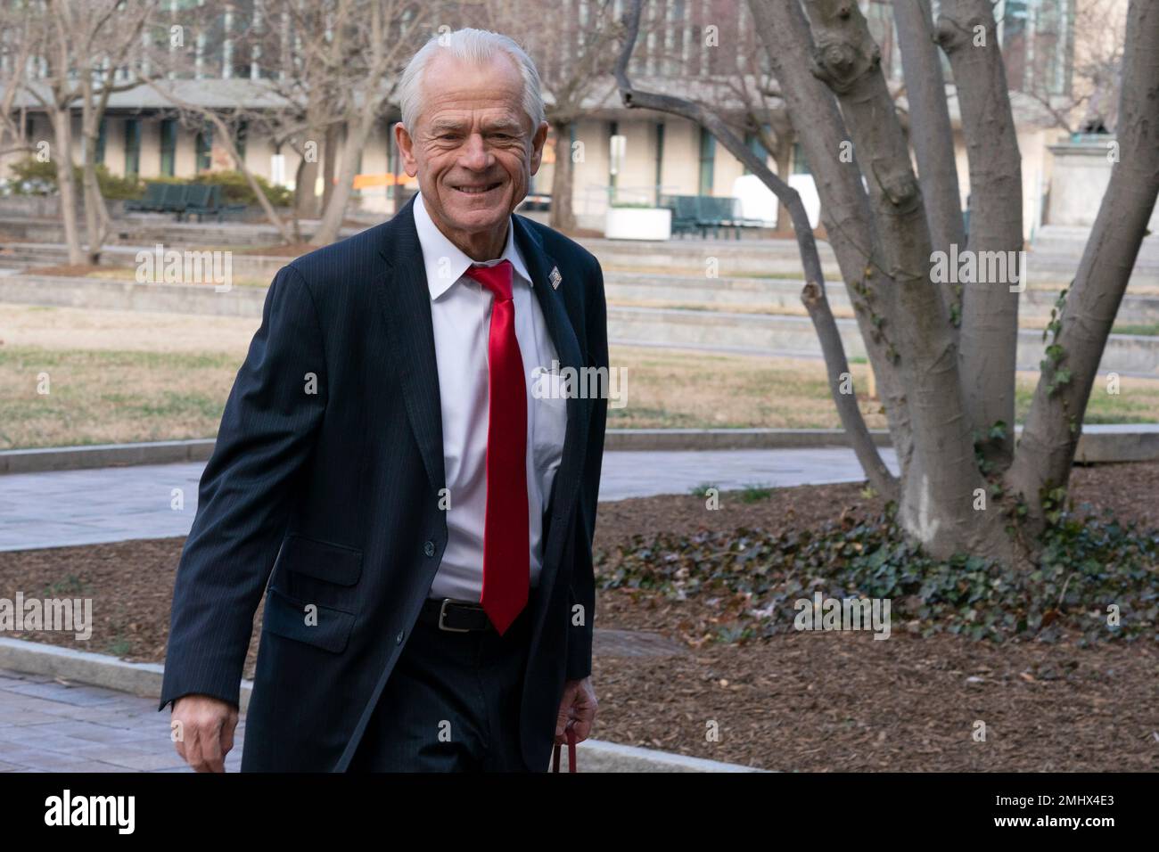 Former Trump White House trade adviser Peter Navarro arrives at the ...