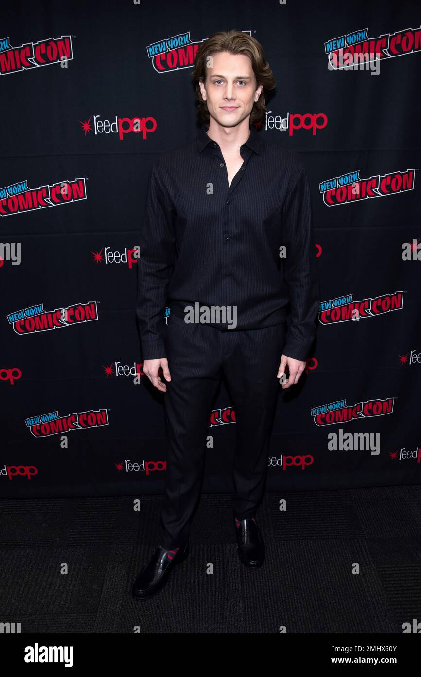 Alex Saxon attends New York Comic Con to promote The CW's "Nancy Drew ...