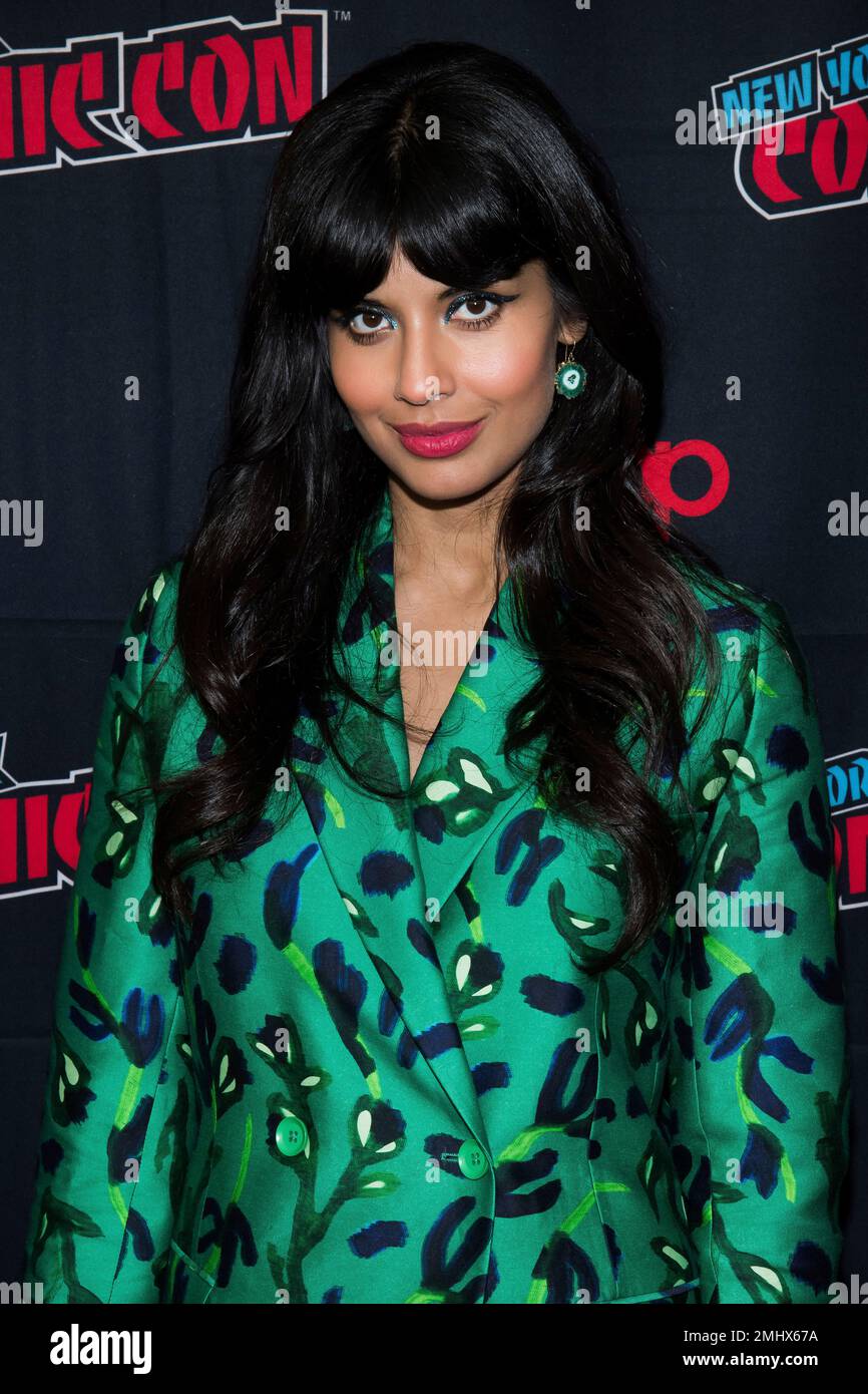 Jameela Jamil attends New York Comic Con to promote TBS's "The Misery ...