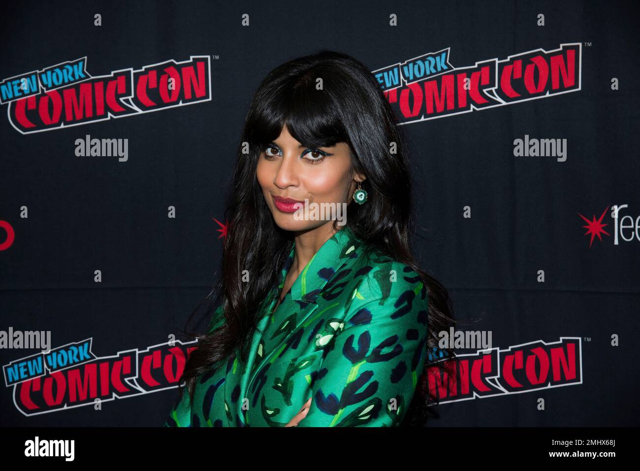 Jameela Jamil attends New York Comic Con to promote TBS's "The Misery ...