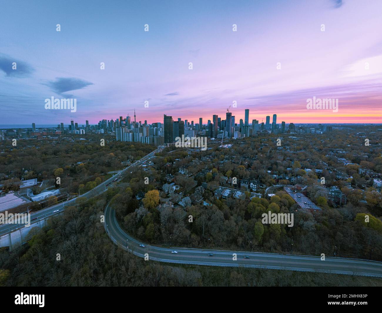 Aerial cinematic downtown toronto city hi-res stock photography and ...