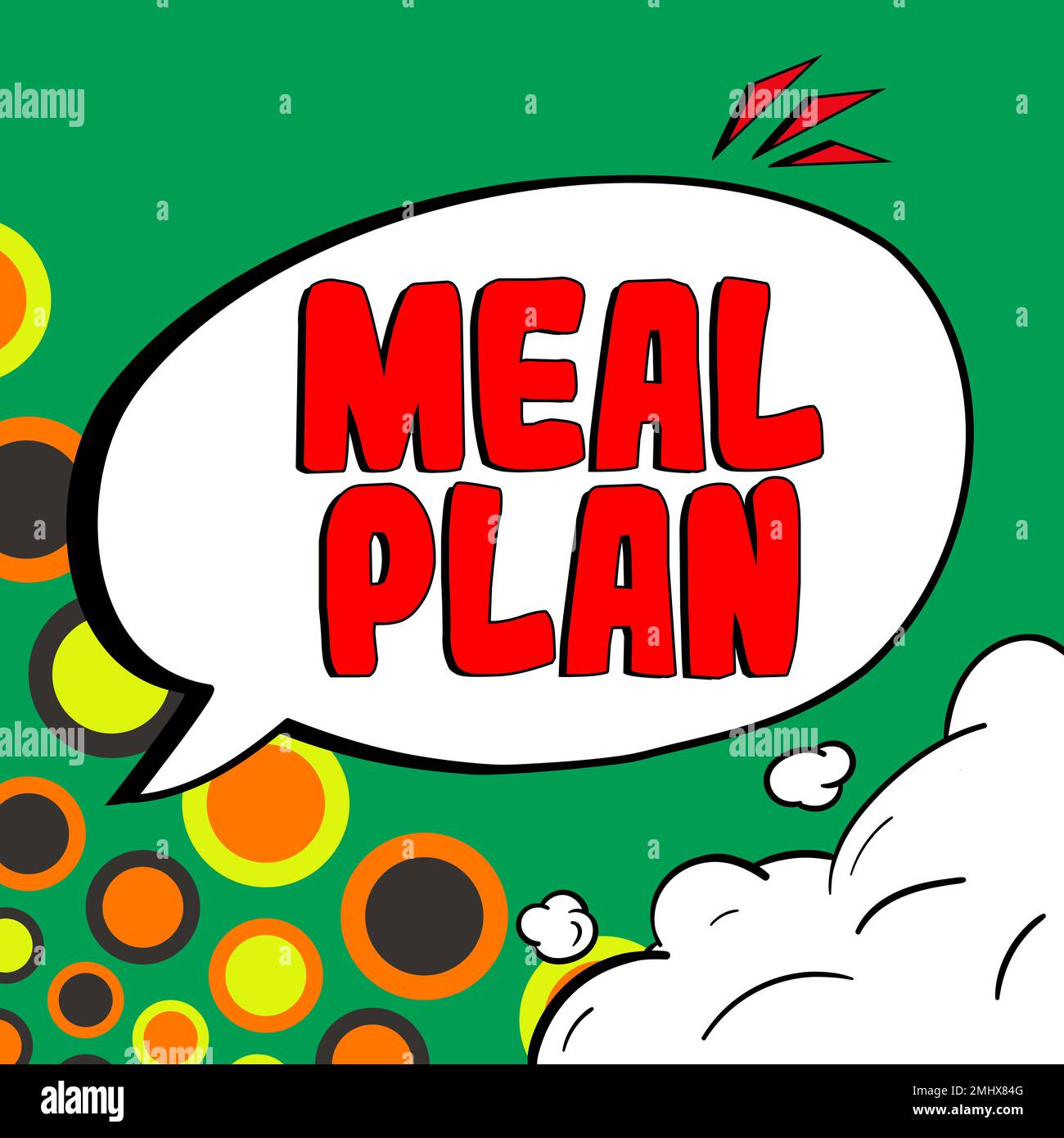 Inspiration showing sign Meal Plan. Word Written on arrangement scheme ...