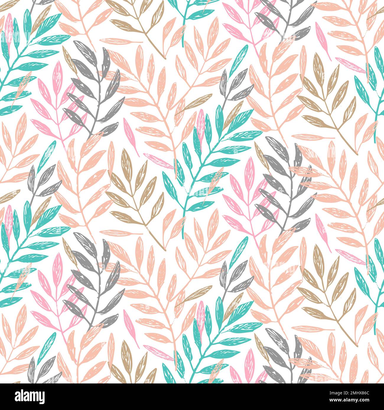 Tropical palm leaves, seamless foliage pattern. Vector illustration ...