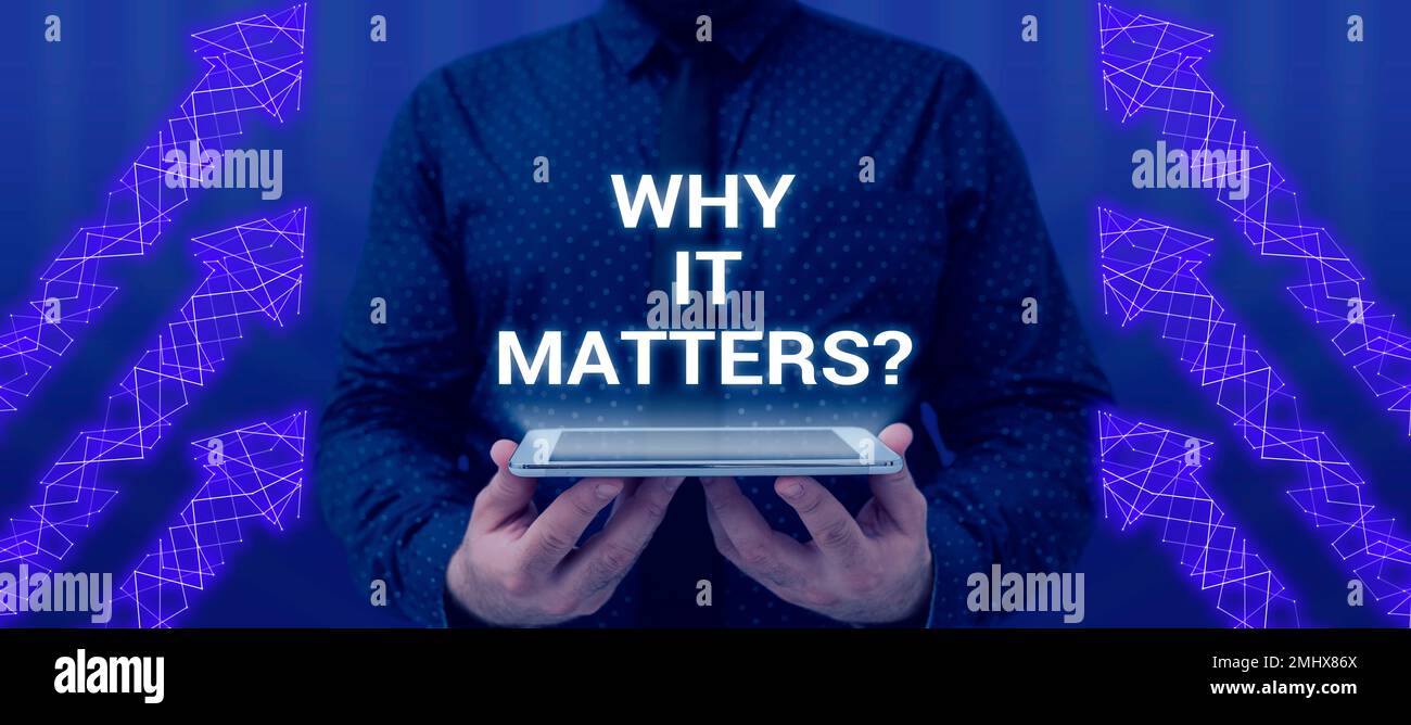 Inspiration showing sign Why It Matters. Word Written on Important ...