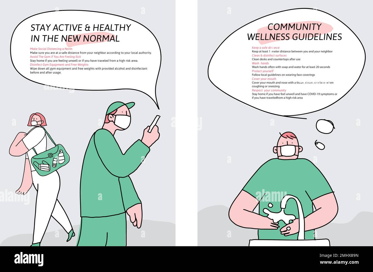 New normal poster template vector set Stock Vector Image & Art - Alamy