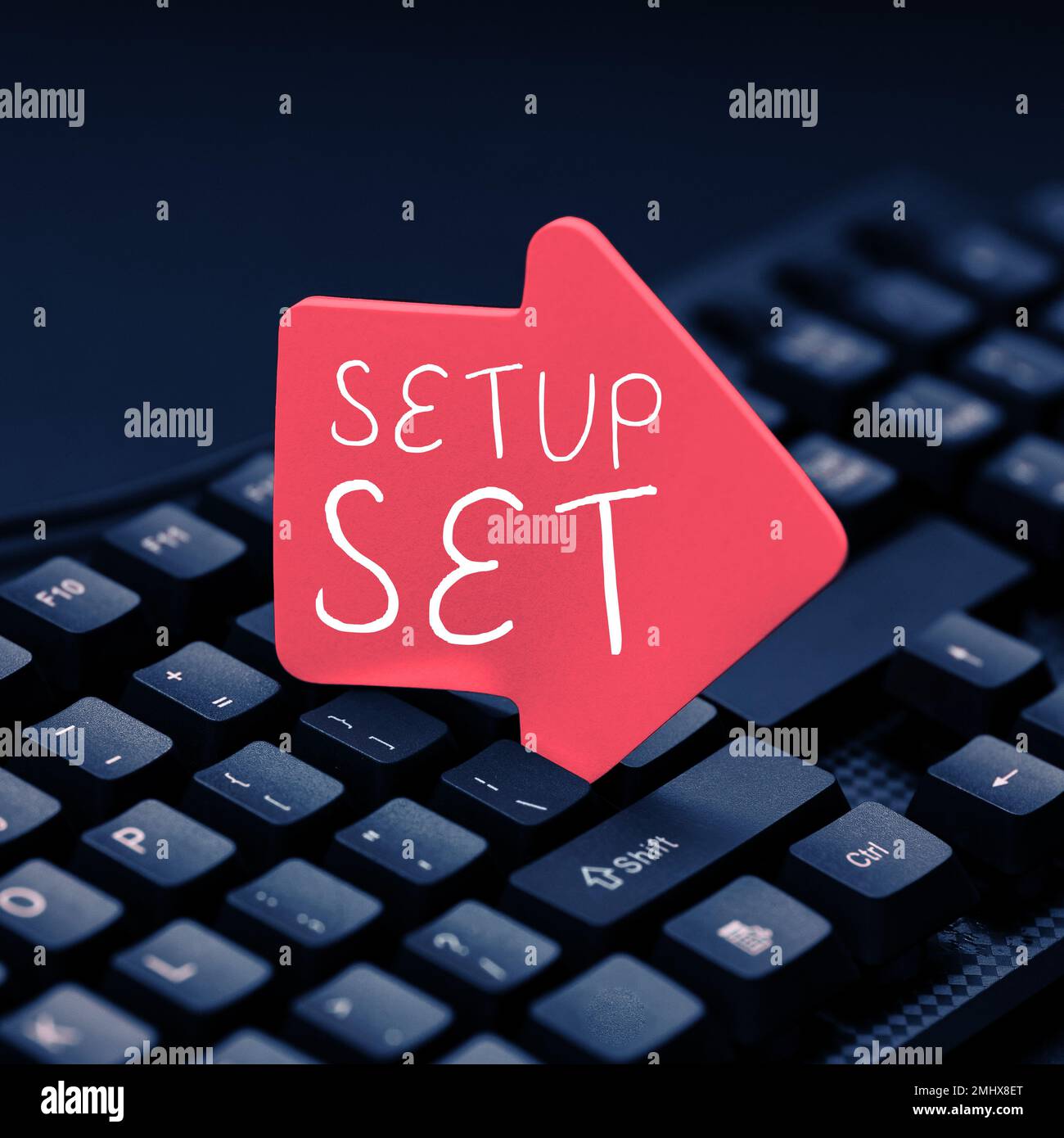 Conceptual caption Setup Set. Business approach the manner, position ...