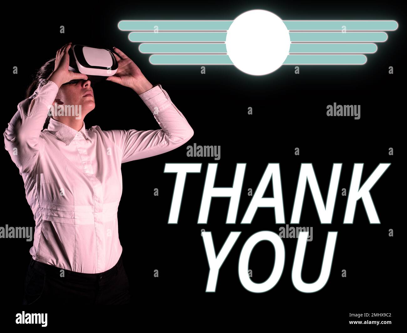 Sign displaying Thank You. Internet Concept replaying on something good ...