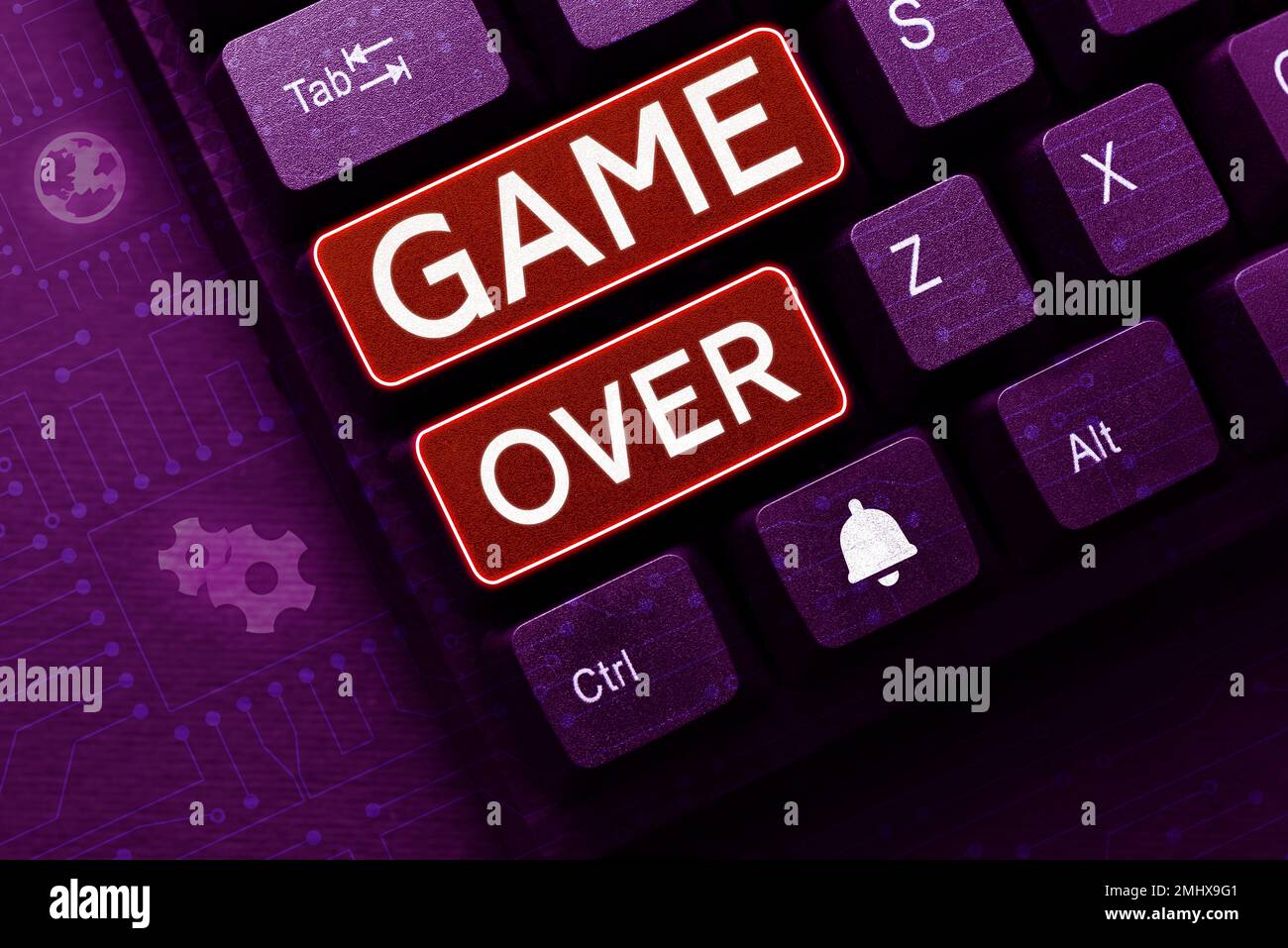 Inspiration showing sign Game Over. Word Written on A situation in a ...