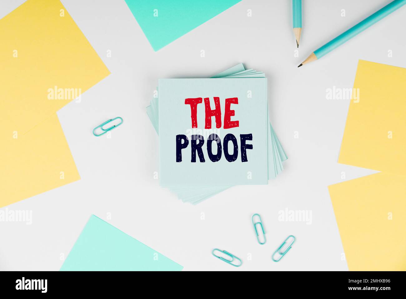 Text caption presenting The Proof. Concept meaning Evidence by nature ...