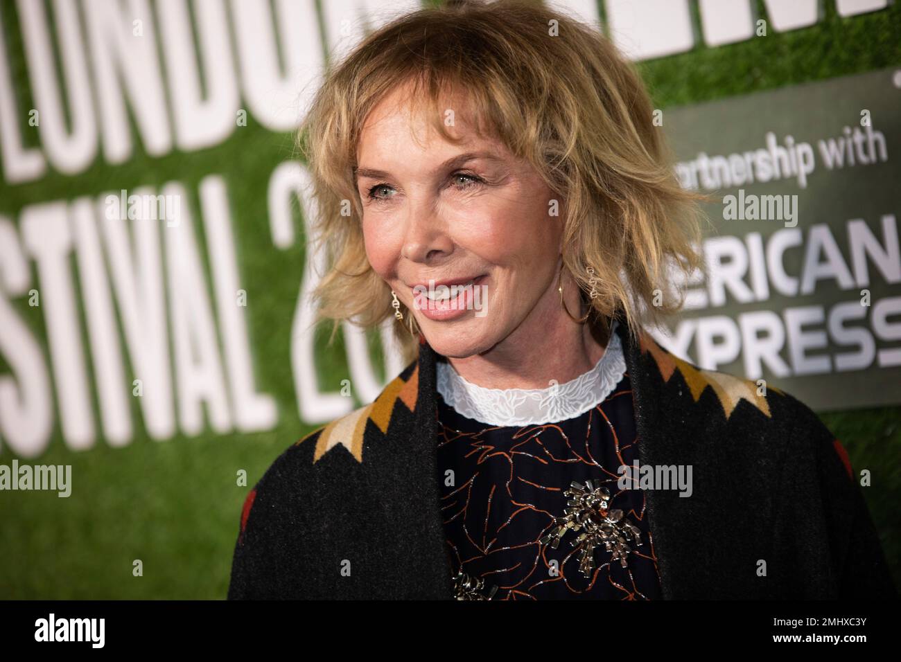 Trudie Styler poses for photographers upon arrival at the premiere of ...