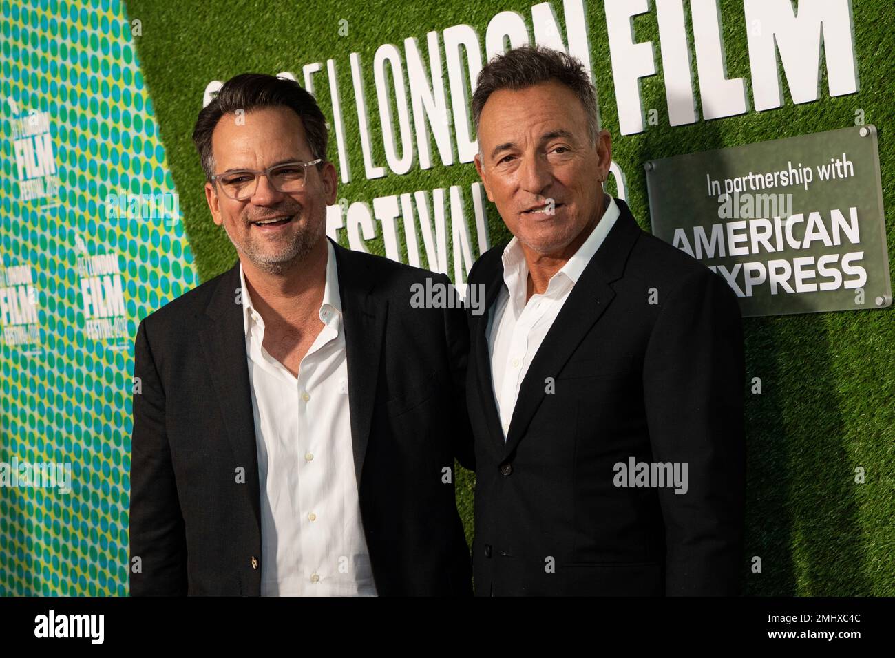 Musician and director Bruce Springsteen, right, and producer Thom Zimny ...