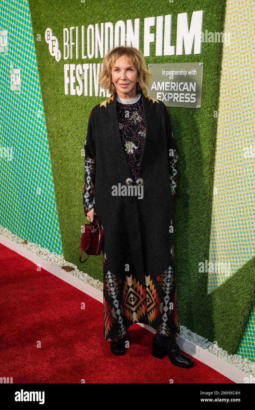 Trudie Styler poses for photographers upon arrival at the premiere of ...