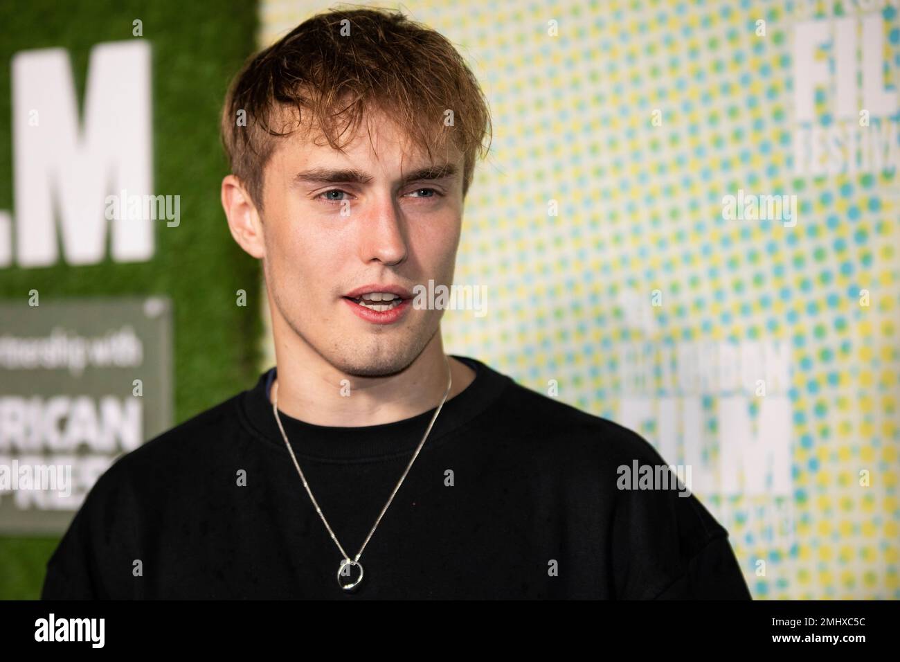 Sam Fender poses for photographers upon arrival at the premiere of the ...