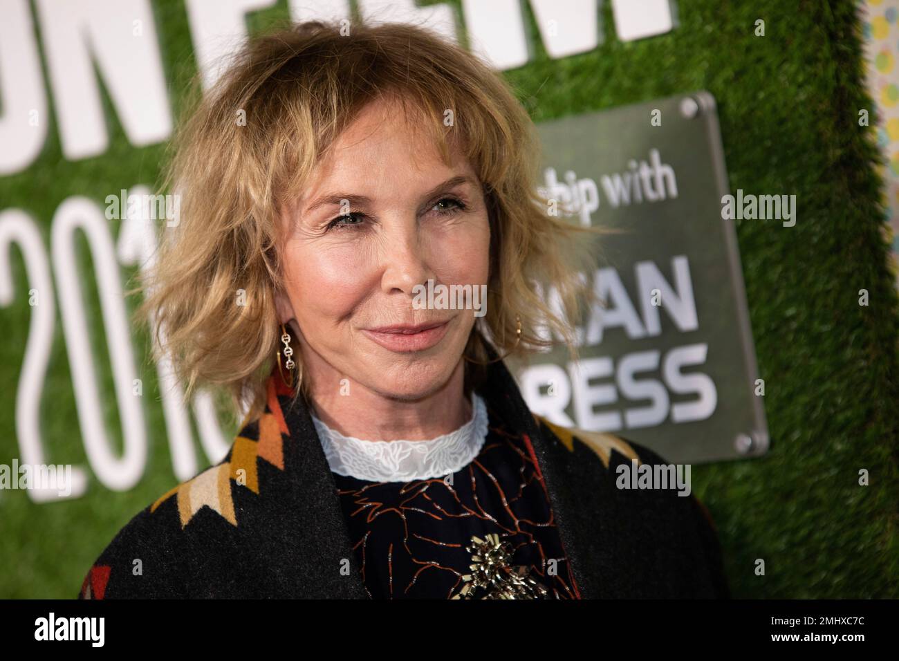 Trudie Styler poses for photographers upon arrival at the premiere of ...