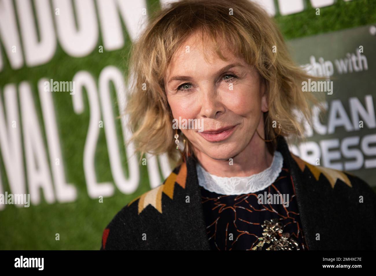 Trudie Styler poses for photographers upon arrival at the premiere of ...
