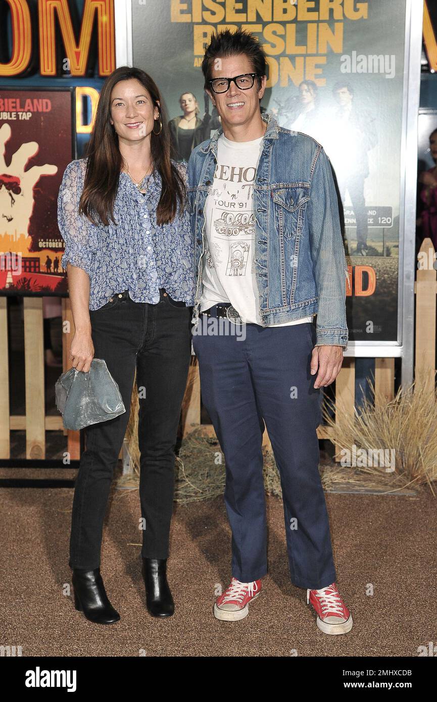 Naomi Nelson, left and Johnny Knoxville attend the LA Premiere of ...