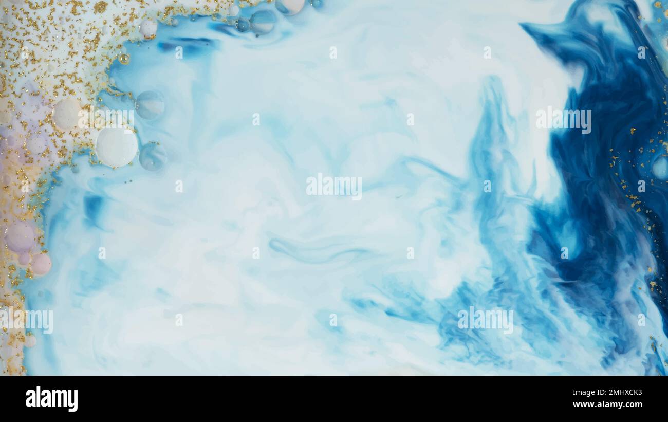 Abstract blue watercolor with gold glitter background vector Stock ...