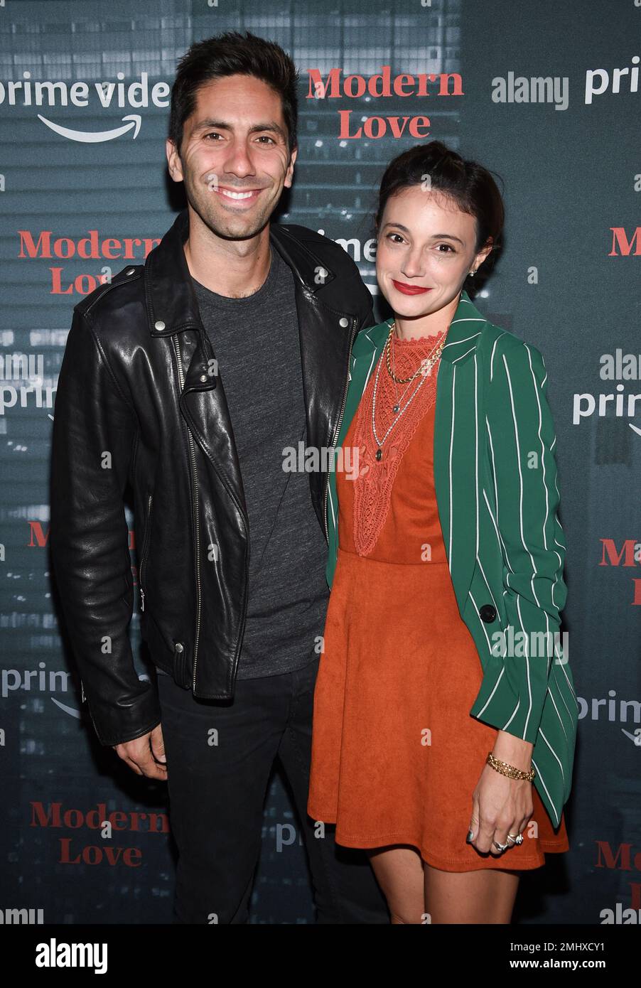 Nev Shulman, left, and Laura Perlongo attend the premiere party for the ...