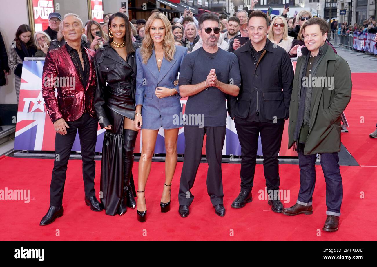 (left to right) Bruno Tonioli, Alesha Dixon, Amanda Holden, Simon ...