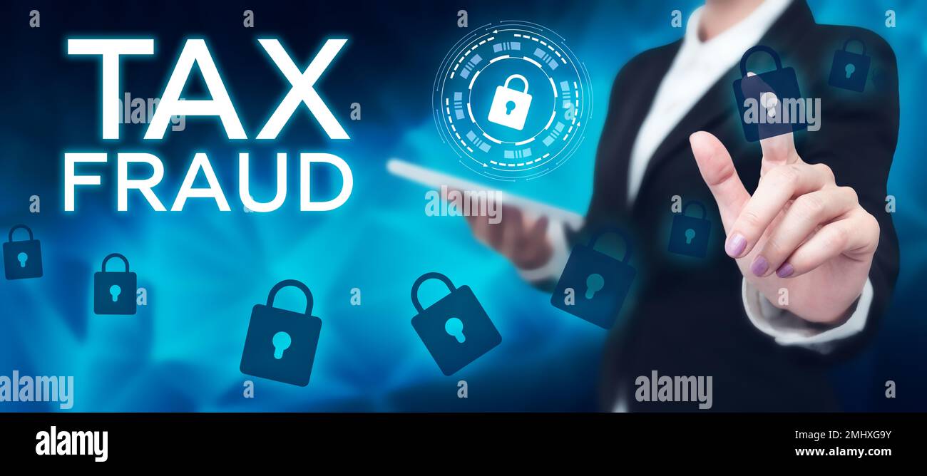 Text sign showing Tax Fraud. Internet Concept entails cheating on a tax ...