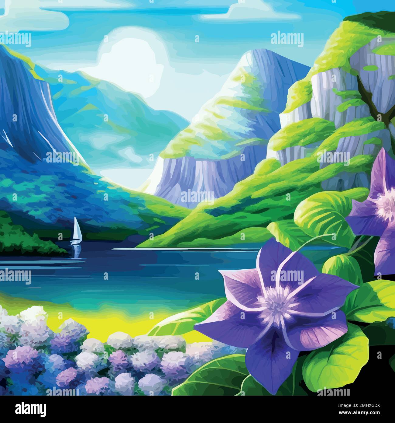 Golden grassland Stock Vector Images - Alamy