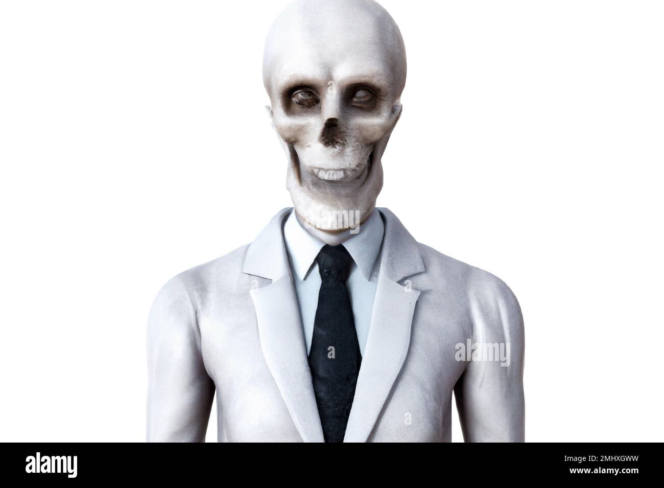 Portrait of Human Skeleton in a business suit – Digital 3D Illustration ...