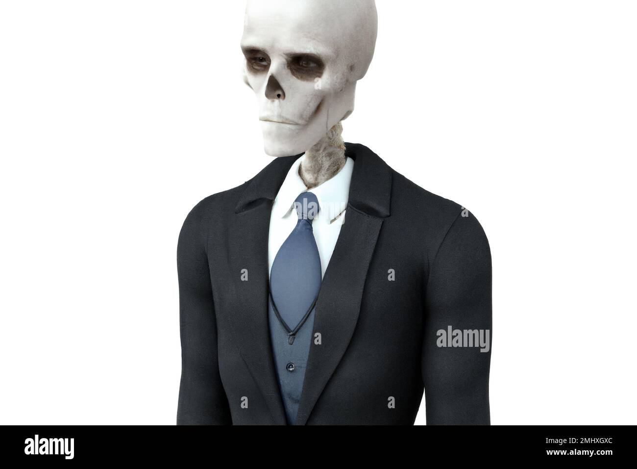 Portrait of Human Skeleton in a business suit – Digital 3D Illustration ...