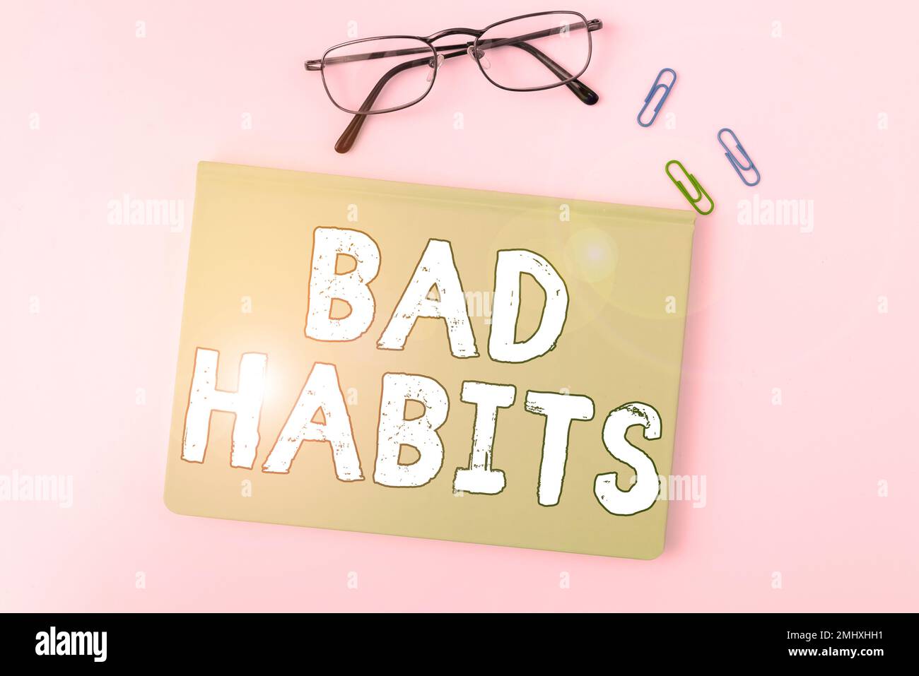 Conceptual display Bad Habits. Concept meaning the uncontrollable ...