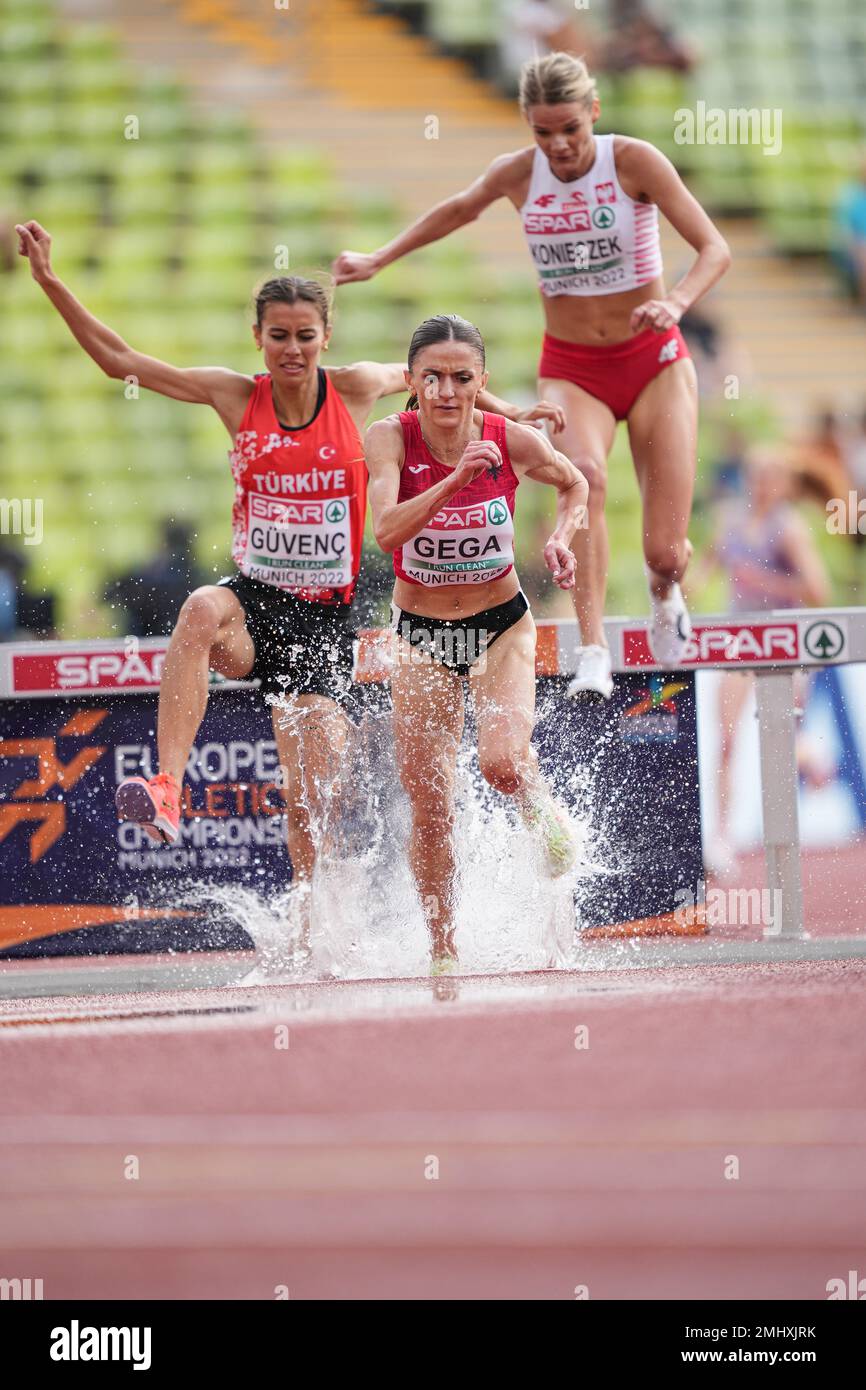 Luiza GEGA participating in the 3000m steeplechase of the European ...