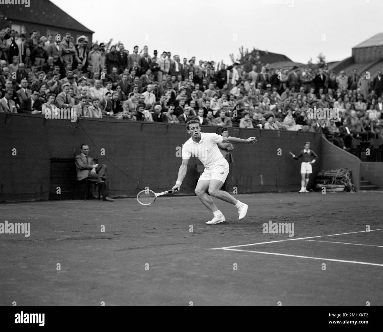Two American tennis stars, Tony Trabert and Wimbledon champ Vic Seixas ...