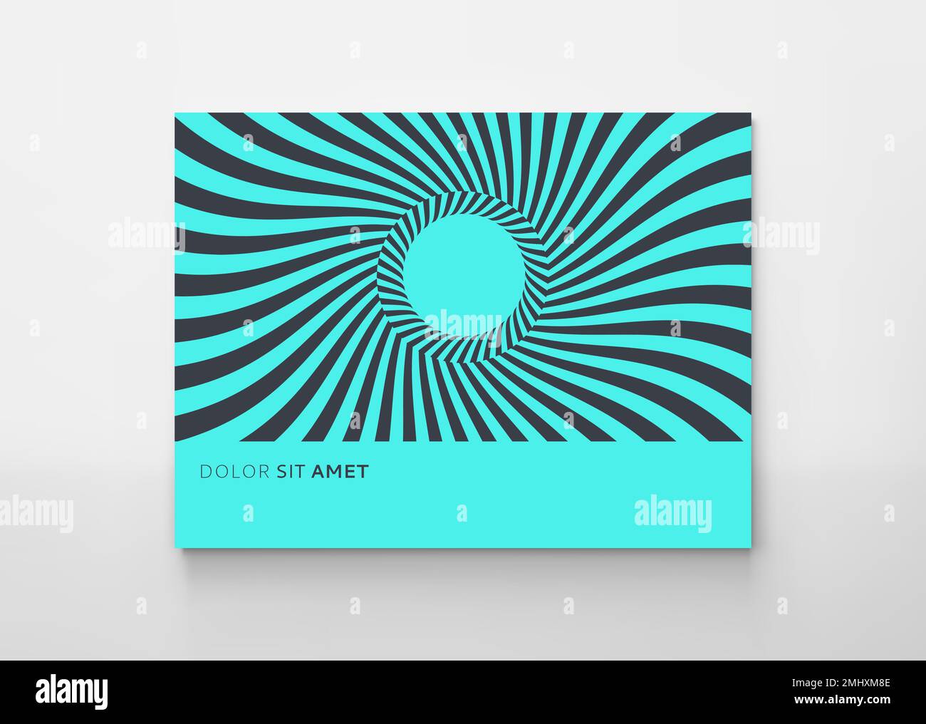 Cover design template. Tunnel. Pattern with optical illusion. Vector ...
