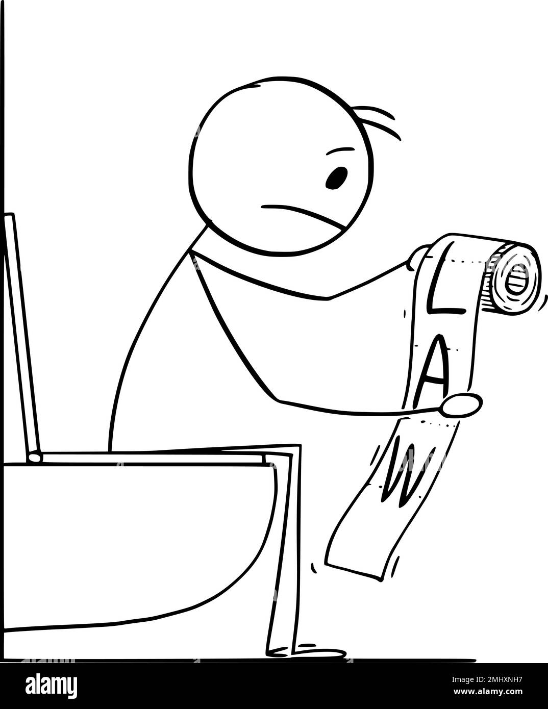 Law is Like Toilet Paper , Vector Cartoon Stick Figure Illustration ...