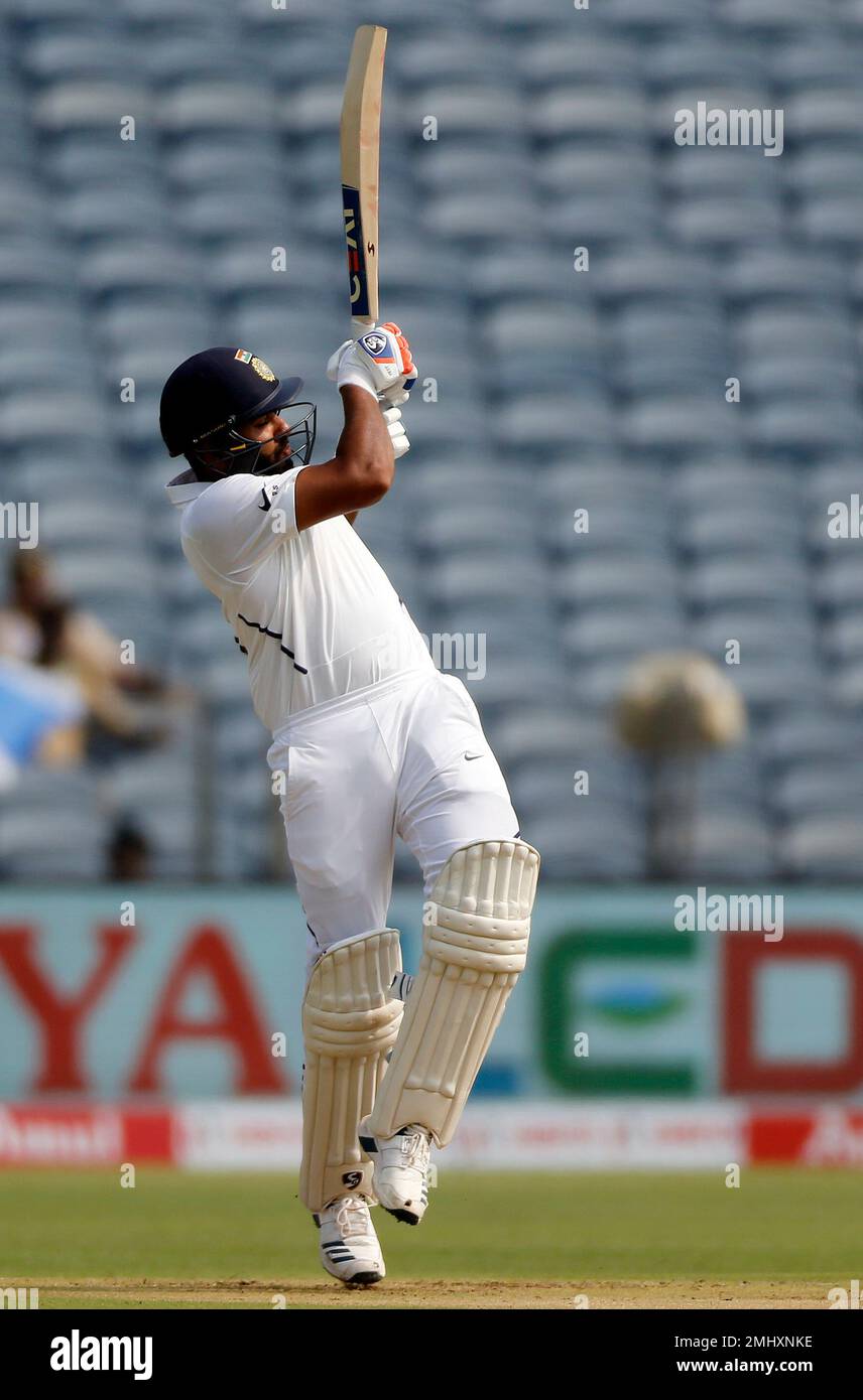 India's Rohit Sharma bats during the second cricket test match between ...