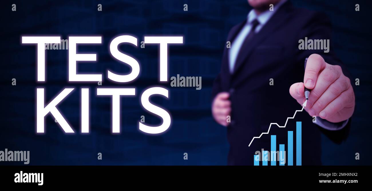 Hand writing sign Test Kits. Conceptual photo collection of certain ...