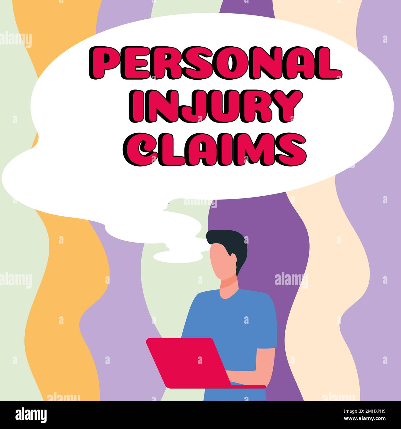 Hand writing sign Personal Injury Claims. Business approach being hurt ...