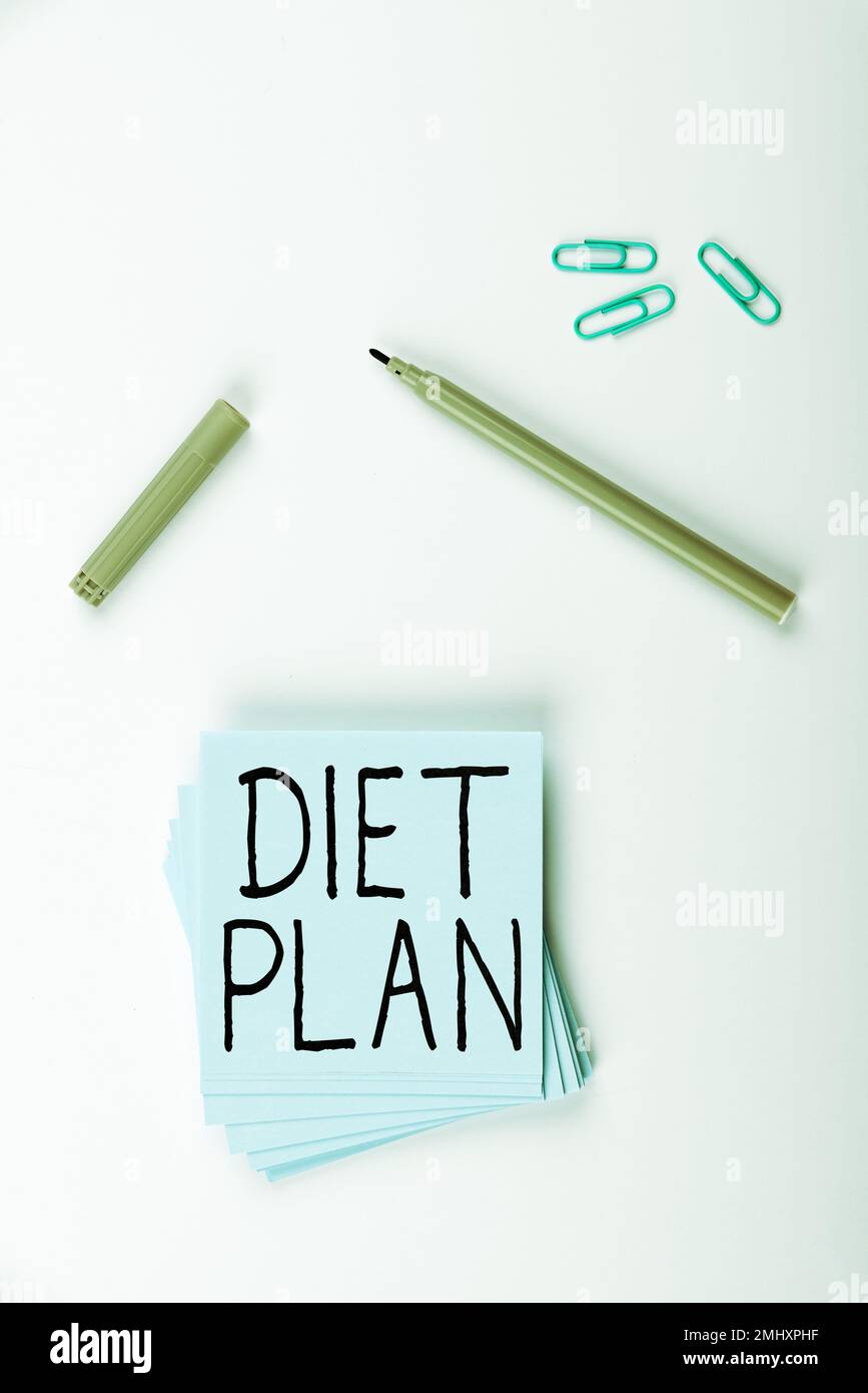 Writing displaying text Diet Plan. Business concept Use of specific ...