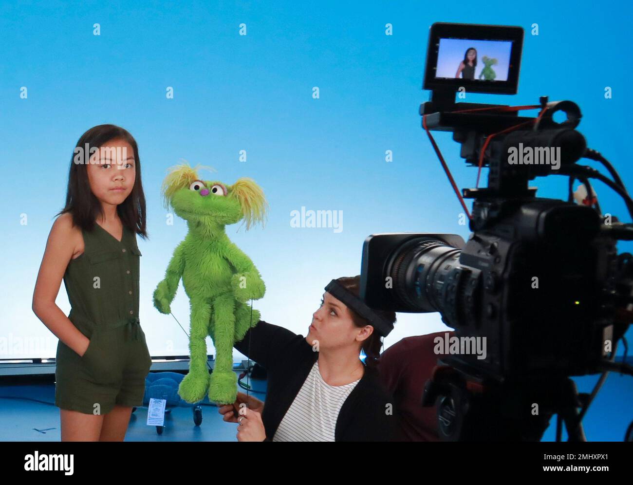 This Aug. 6, 2019 photo shows Salia Woodbury, 10, left, from Irvine ...