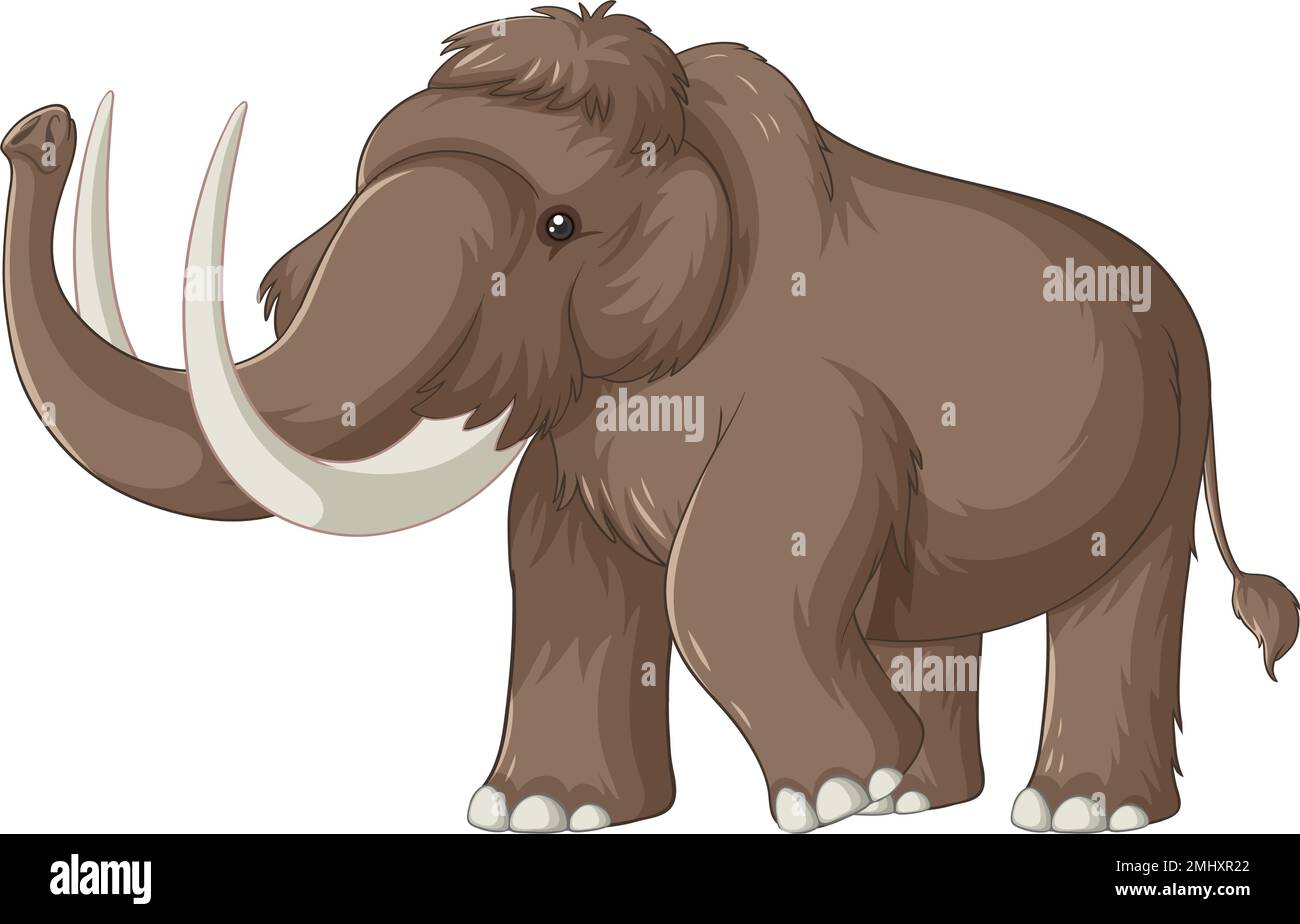 Woolly mammoth extinct animal vector illustration Stock Vector Image ...