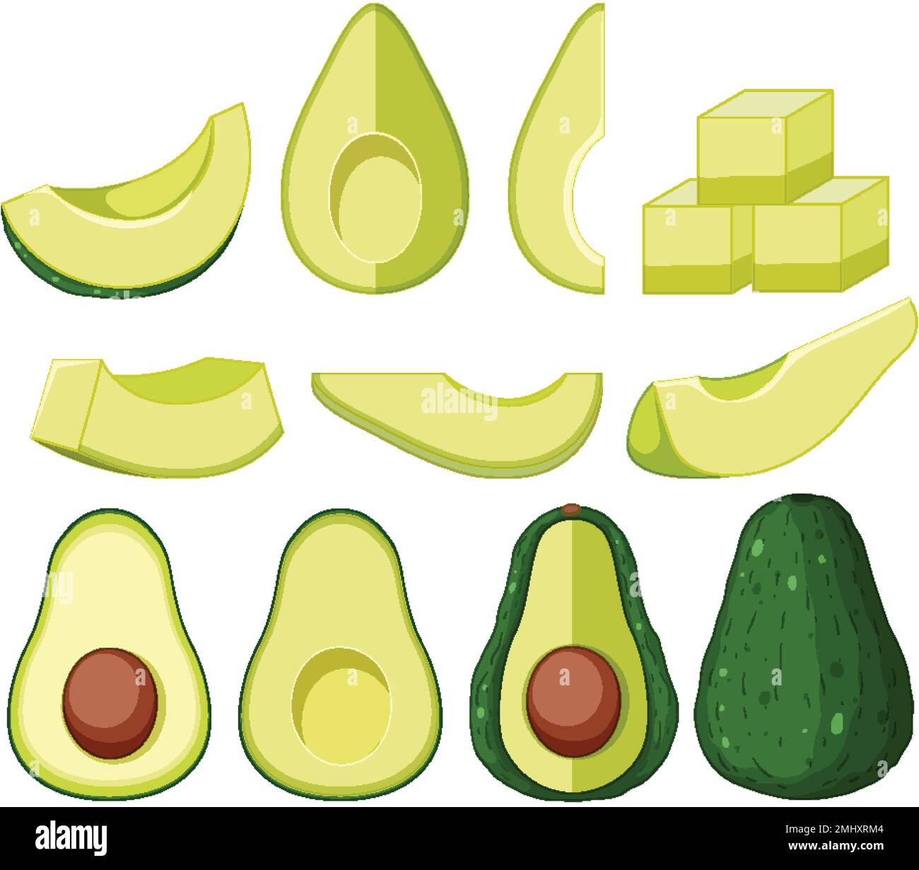 Isolated avocado fruit cartoon illustration Stock Vector Image & Art ...