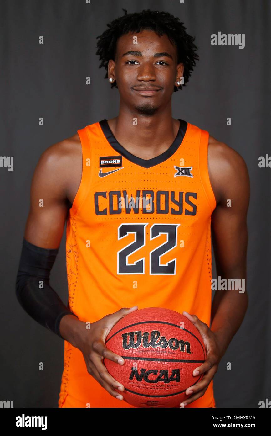 Oklahoma State forward Kalib Boone poses for a photo during media day ...