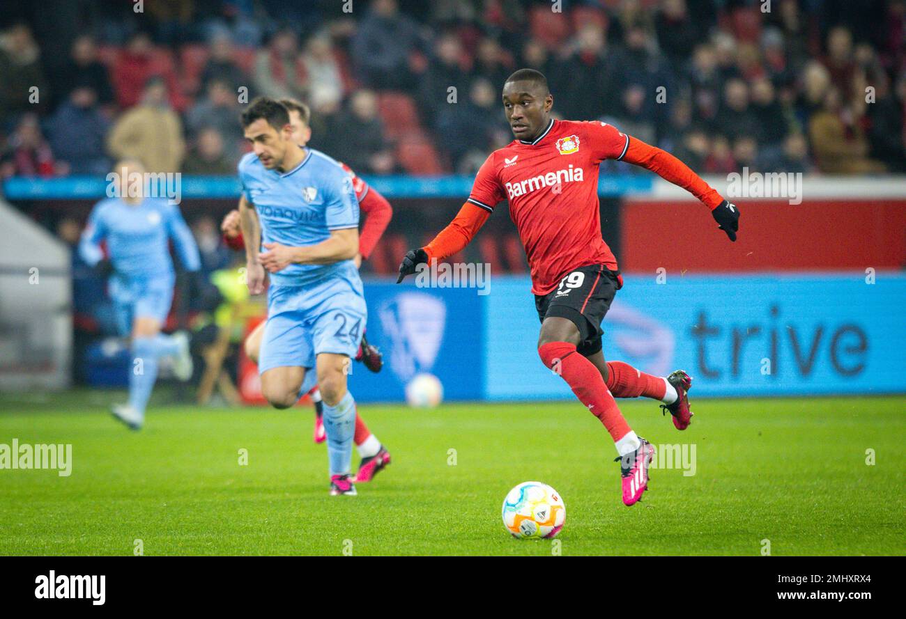 Leverkusen, Germany. 25th Jan, 2023. Moussa Diaby (Leverkusen) Bayer ...