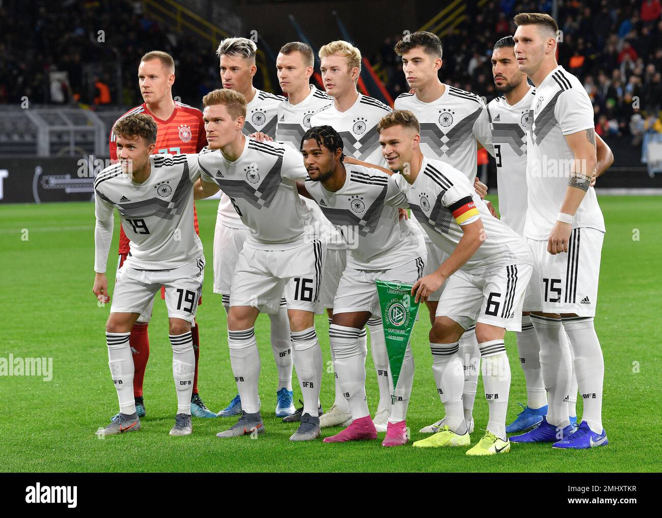 Germany's players pose for a team picture before the international ...